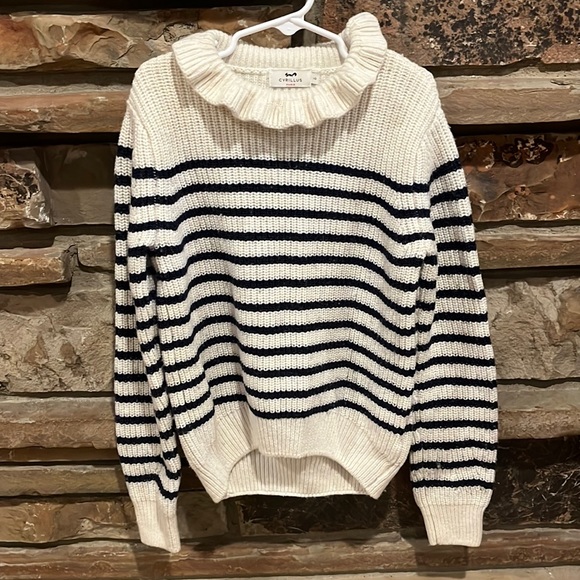 Cyrillus | Shirts & Tops | Cyrillus Paris Chunky Knit Striped Sweater ...